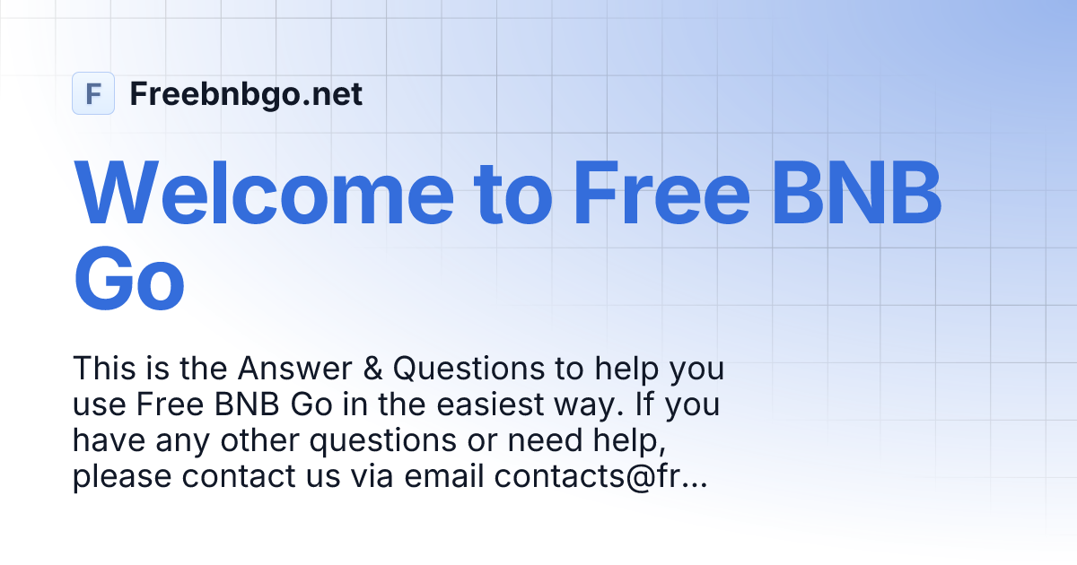 Welcome to Free BNB Go | Freebnbgo.net